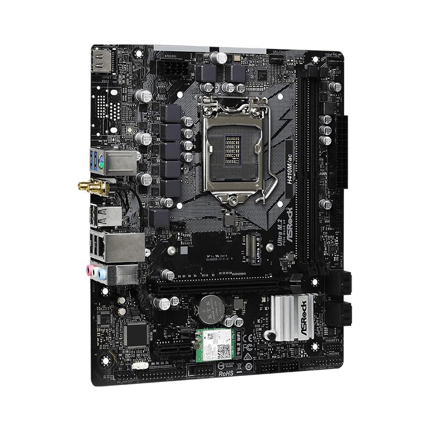 Mainboard ASROCK H410M/ac (Intel H410/Socket 1200/m-ATX/2 khe Ram DDR4)