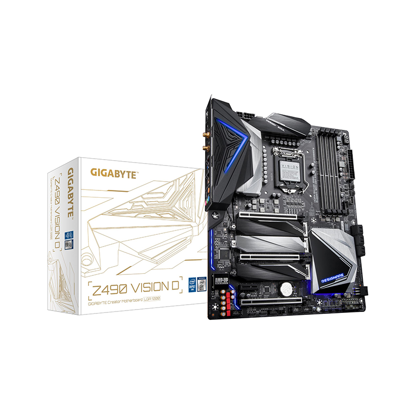 Mainboard GIGABYTE Z490 VISION D (Intel Z490/Socket 1200/ATX/4 khe RAM ...