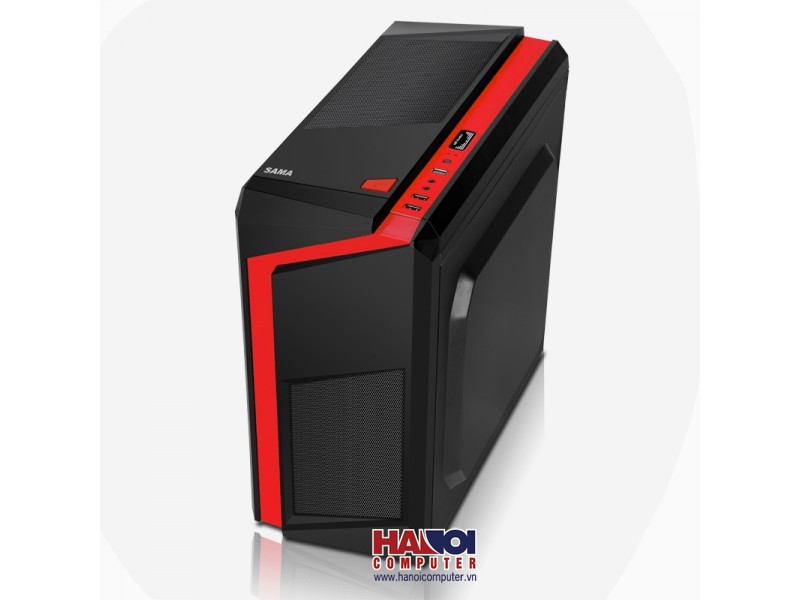 Case SAMA Esport F2 (Mid tower/Màu đen/đỏ)