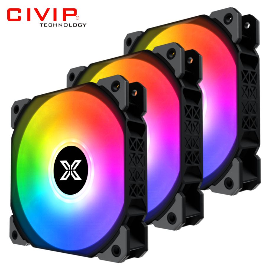 Fan Case Xigmatek STARZ X22A Black ARGB x 3 EN48458