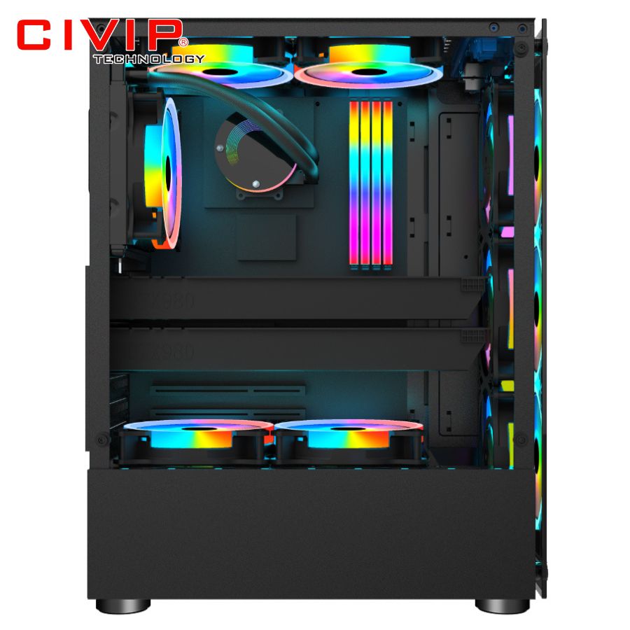 Case First Player V2-A-4G6 (Kèm 3 quạt RGB, ATX / mATX / mITX)