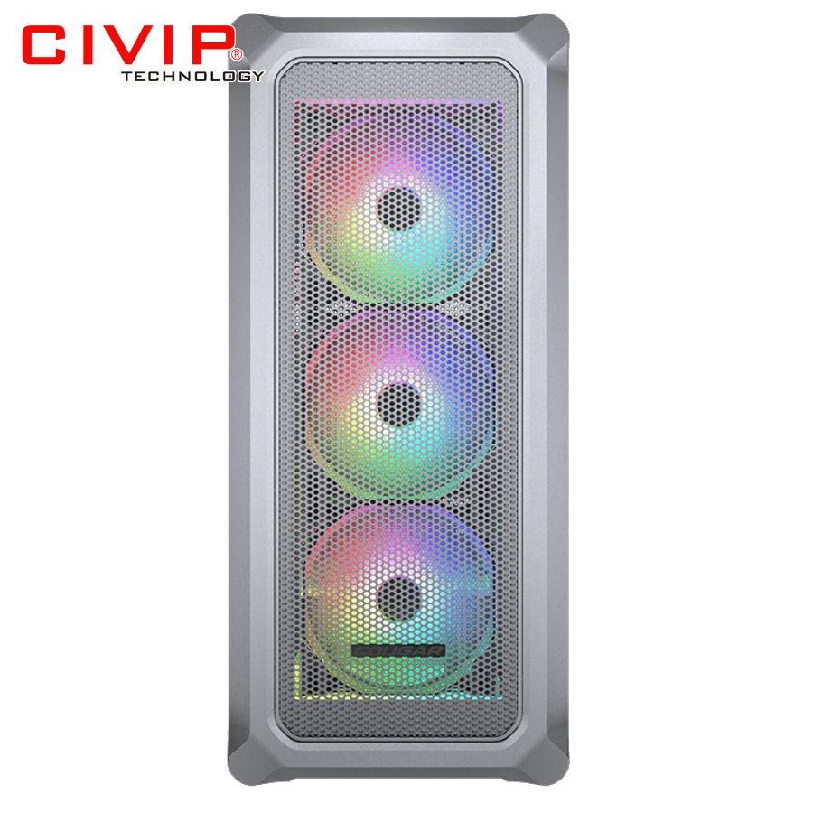 Case Cougar Archon 2 Mesh RGB - White (Kèm 3 quạt RGB, ATX / mATX / mITX)