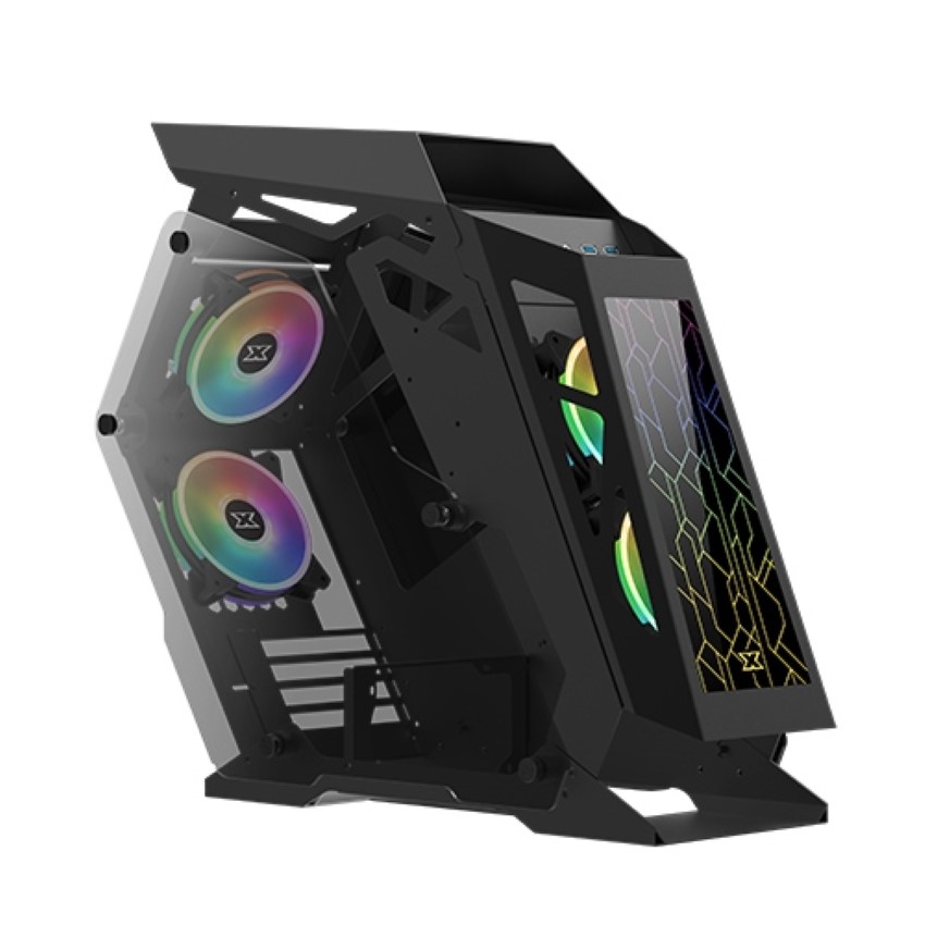 Case Xigmatek ZEUS M - Spectrum (Mini Tower/Màu Xám/Led/Panel RGB)