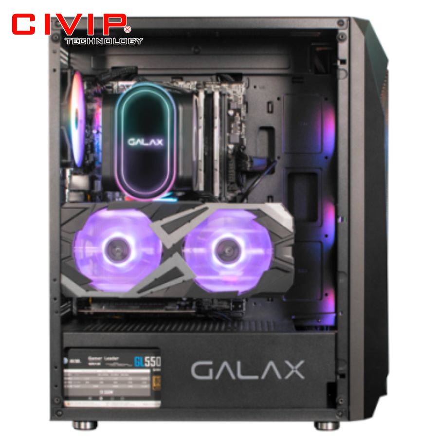 Case Galax Gaming Revolution-05 Black (Kèm 4 quạt RGB, ATX / mATX / mITX)