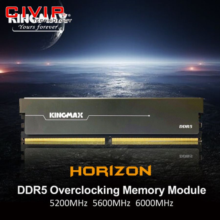 Bộ nhớ trong Ram PC Kingmax 2x16GB DDR5-5200 HEATSINK HORIZON | Quảng Ngãi