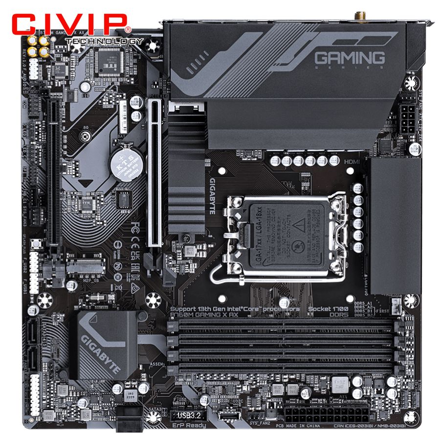 Mainboard GIGABYTE B760M GAMING X AX DDR5 (Chipset B760, Socket Intel ...